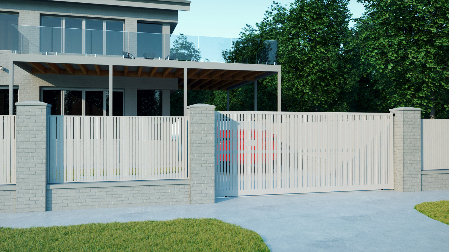 Non-Weld Aluminium Sliding Gates | Blitz Glass
